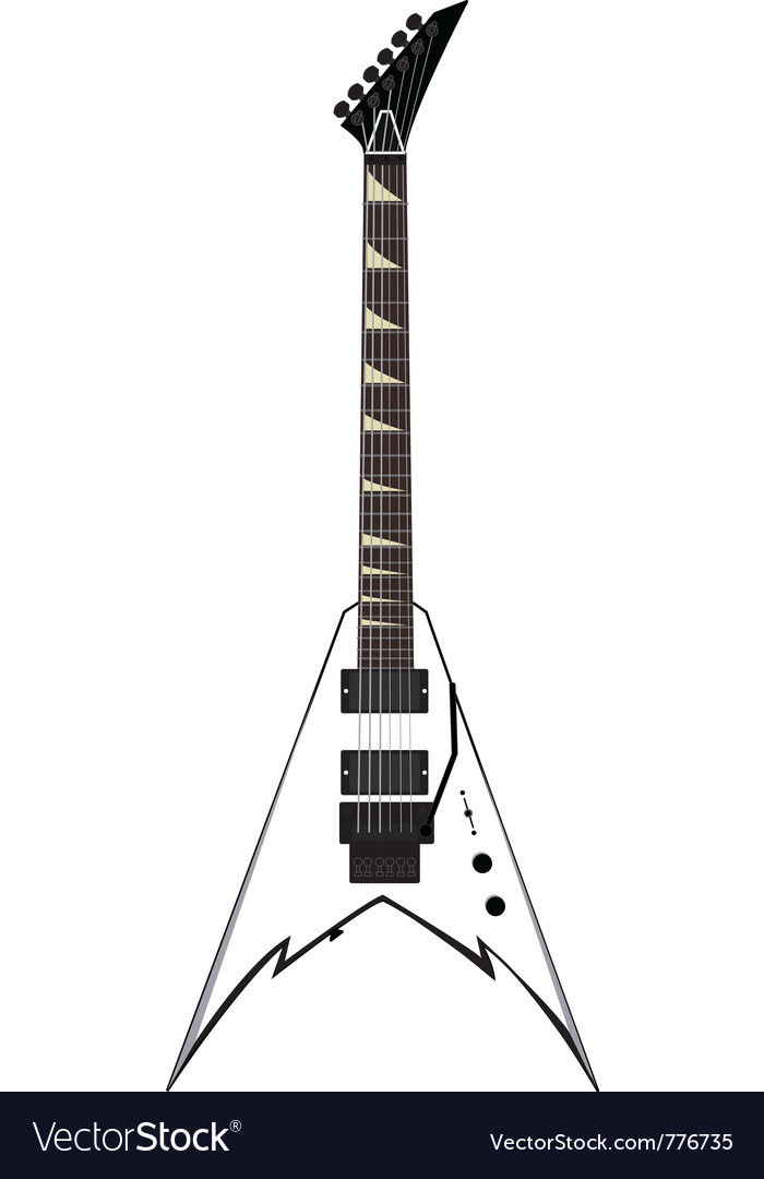 Flying V Guitar Royalty Free Vector Image VectorStock