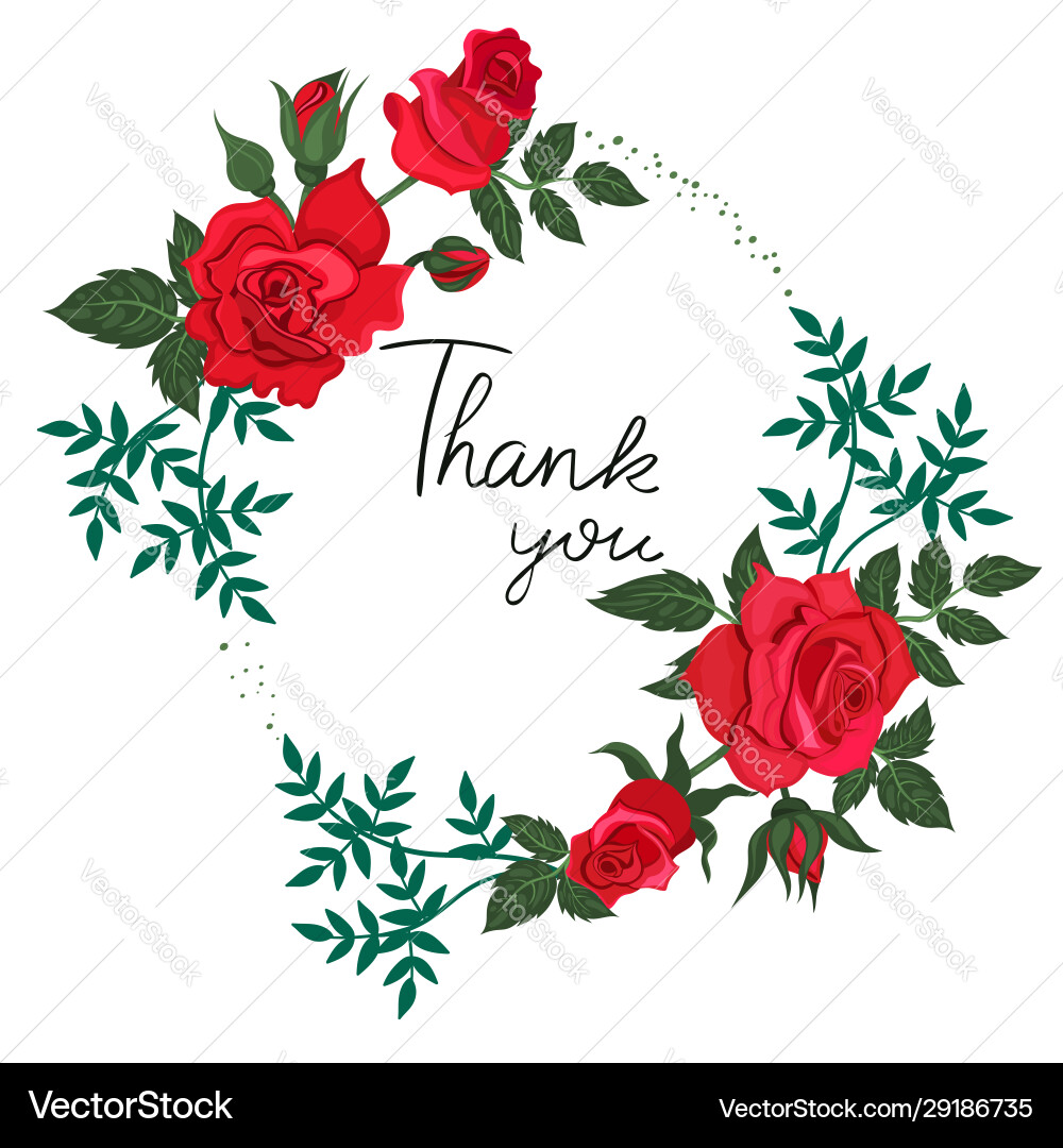 Oval frame red roses with inscription Royalty Free Vector