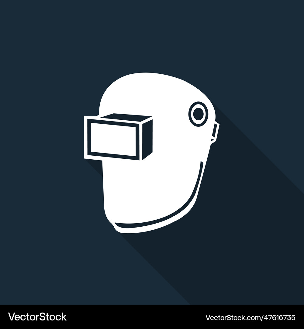 Symbol wear welding helmet isolate on black Vector Image