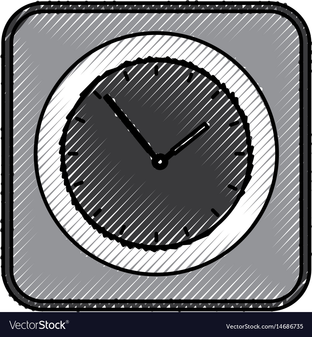 Time clock application icon Royalty Free Vector Image
