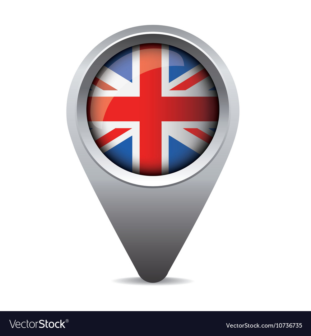 Uk pointer flag Royalty Free Vector Image - VectorStock