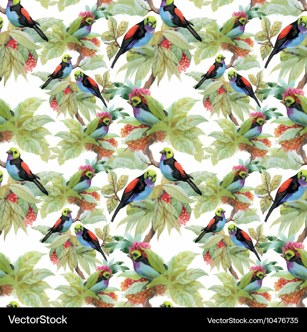 Watercolor hand drawn seamless pattern Royalty Free Vector