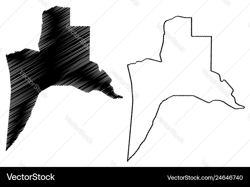 Basra governorate map Royalty Free Vector Image