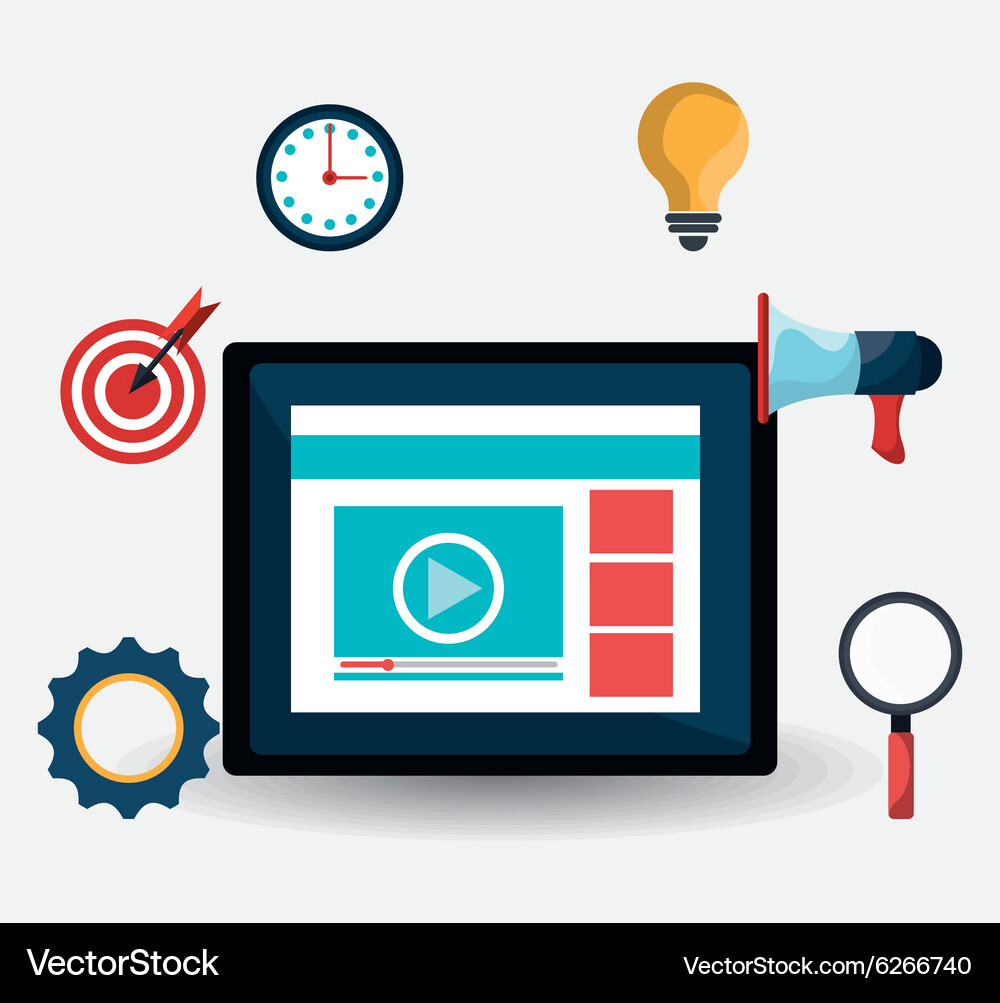 Digital marketing design Royalty Free Vector Image
