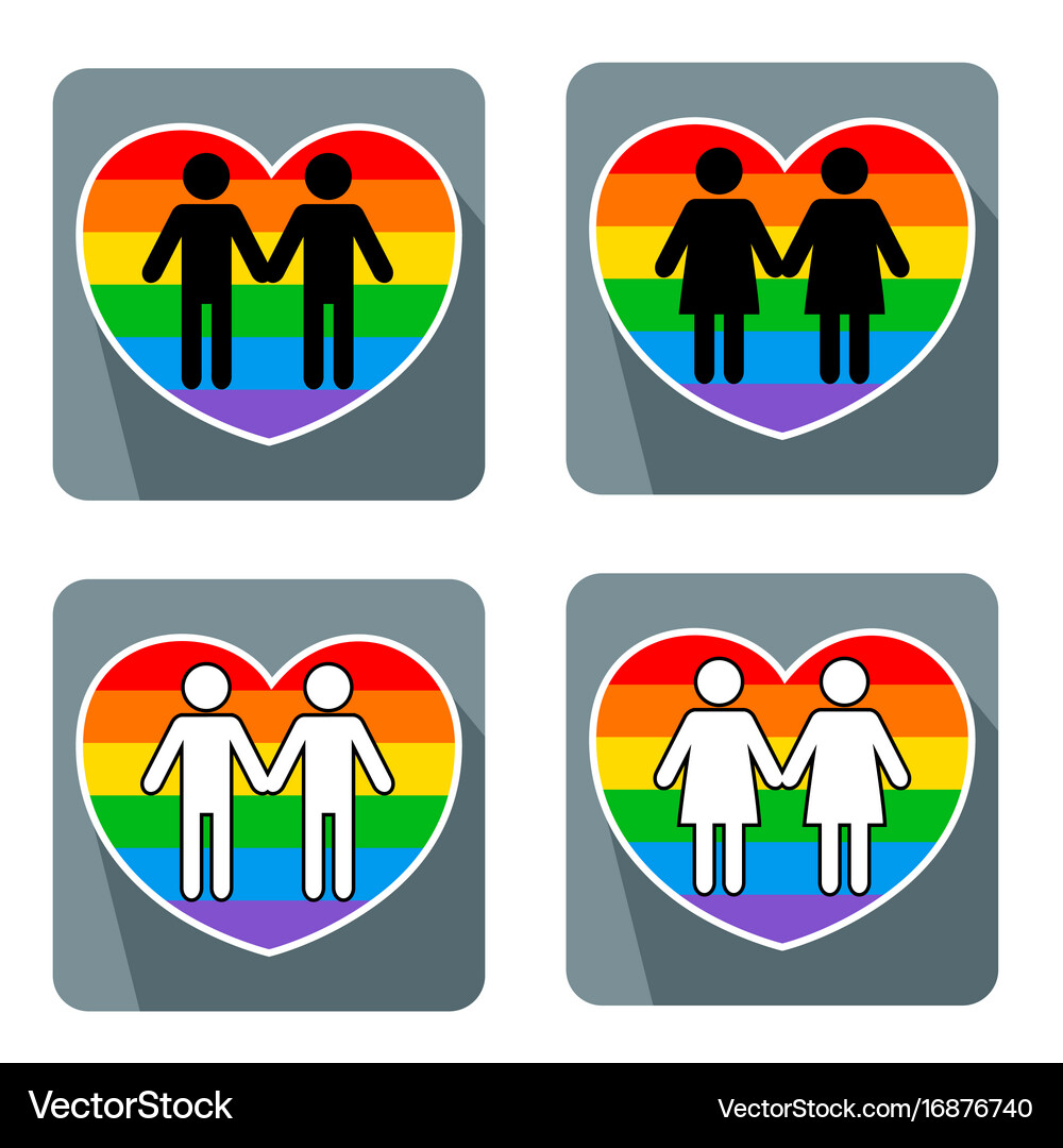 Gay couple symbol Royalty Free Vector Image - VectorStock
