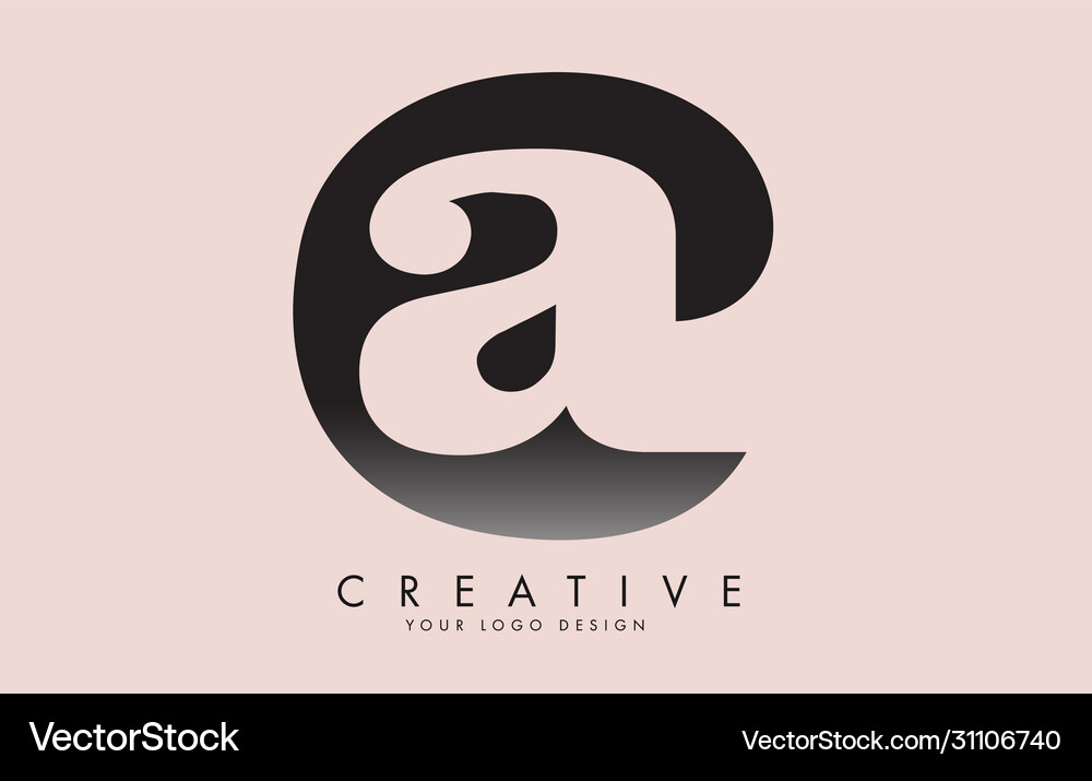 Letters ac a c minimalist logo design template Vector Image