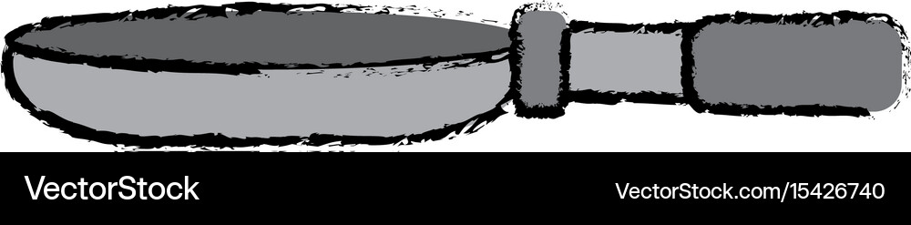 Metallic skillet pan kitchen utensil Royalty Free Vector