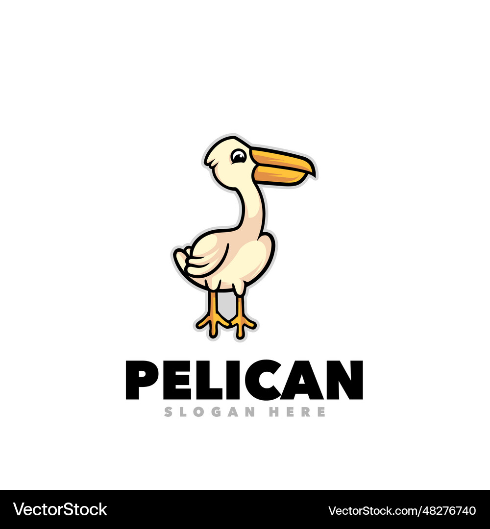Pelican logo Royalty Free Vector Image - VectorStock