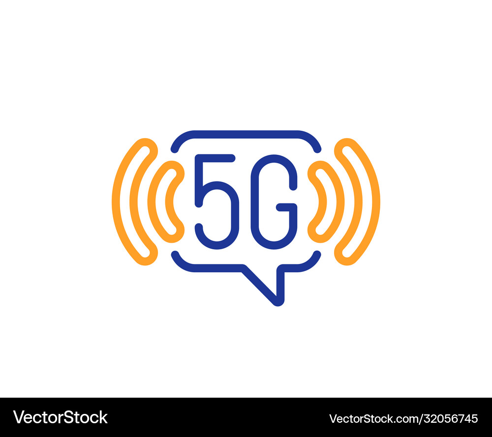 5g wi-fi technology line icon wifi wireless Vector Image