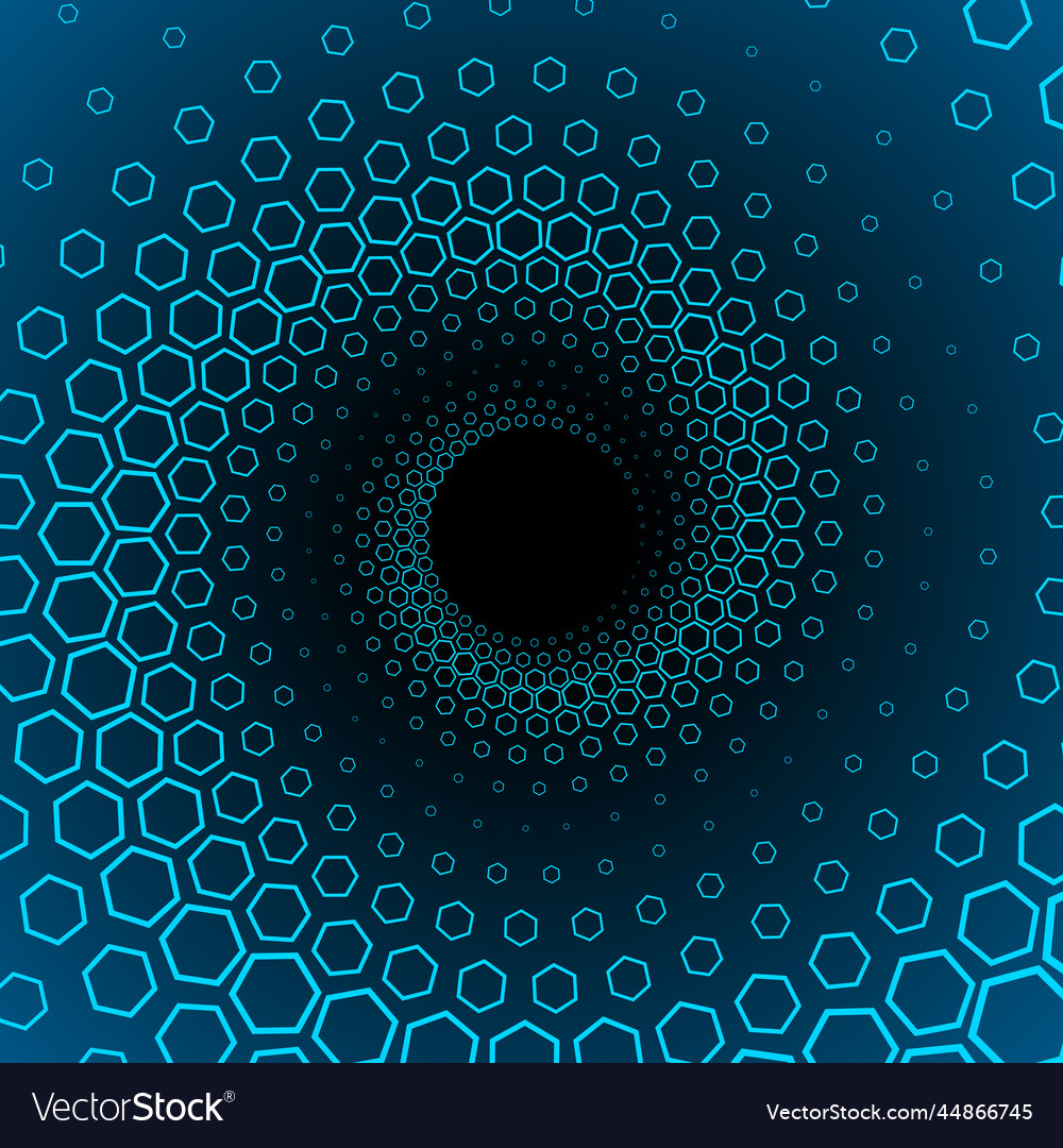 Abstract hexagonal pattern circle background Vector Image