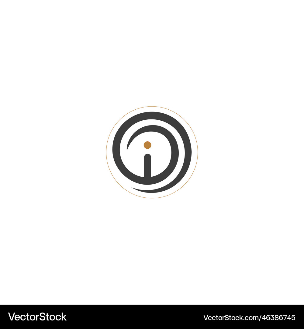Alphabet initials logo wi iw w and i Royalty Free Vector
