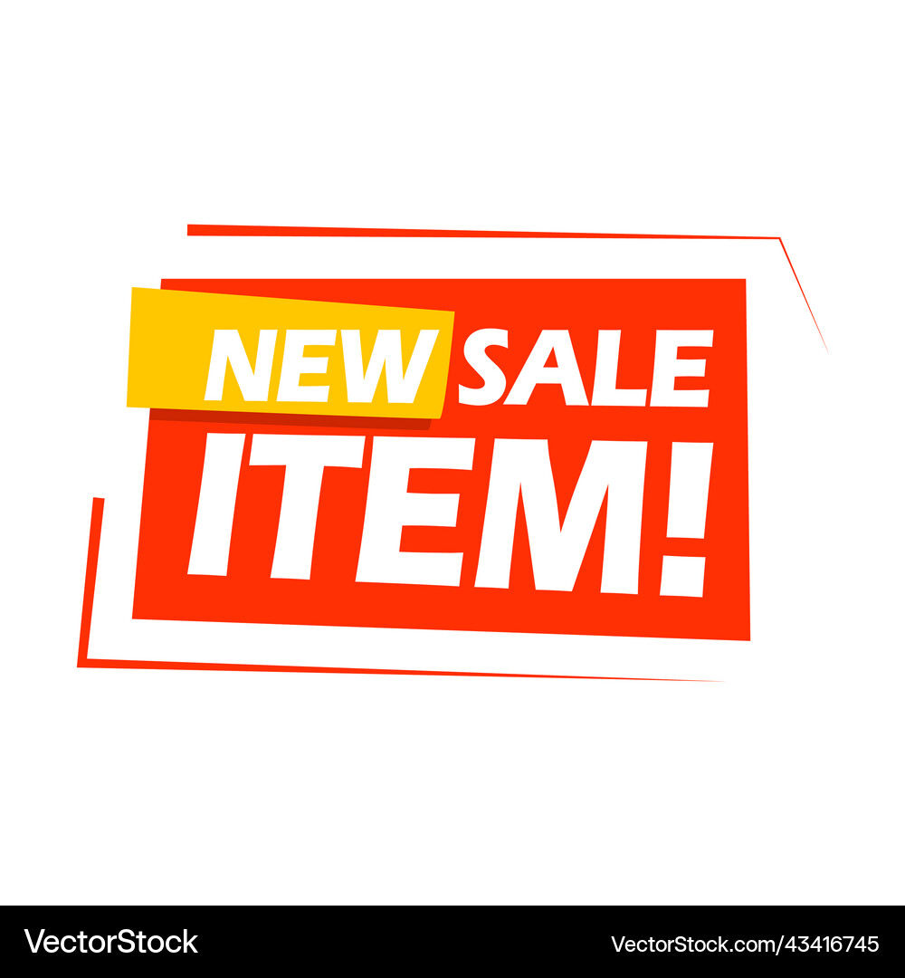 Badge new sale item Royalty Free Vector Image - VectorStock
