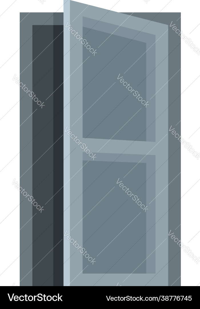Building entrance icon flat isolated Royalty Free Vector