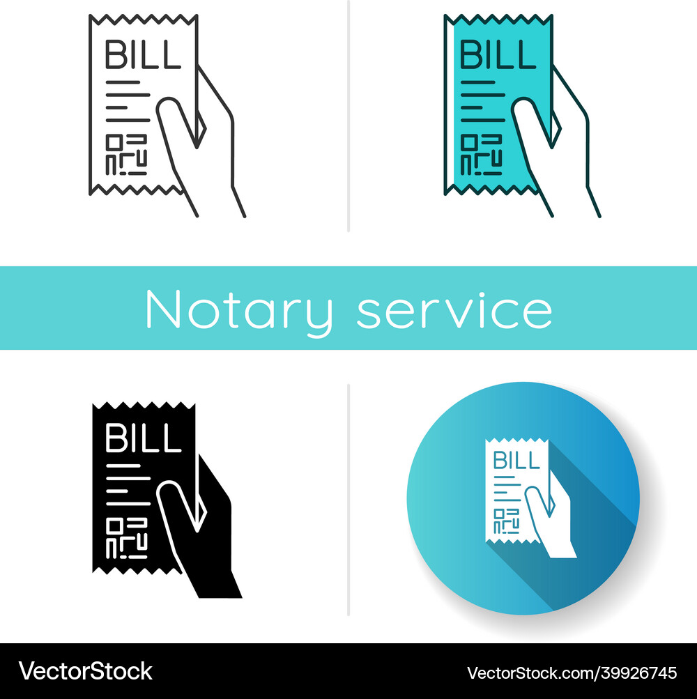 Check Payment Icon - Bill of Exchange Royalty Free Vector