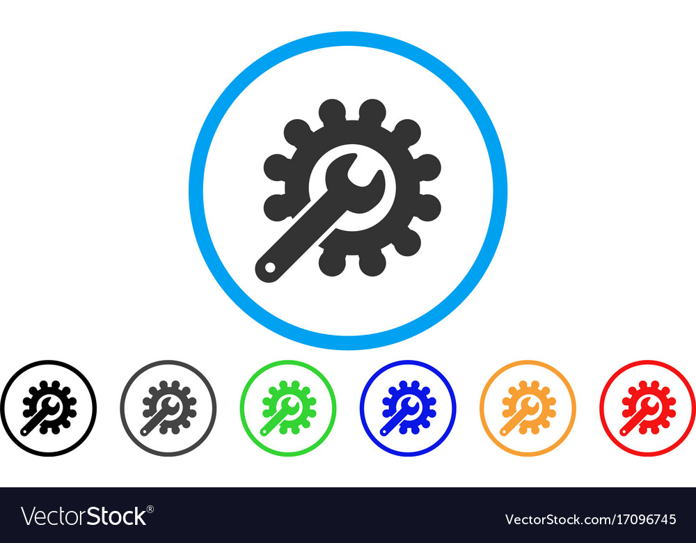 Customization tools rounded icon Royalty Free Vector Image