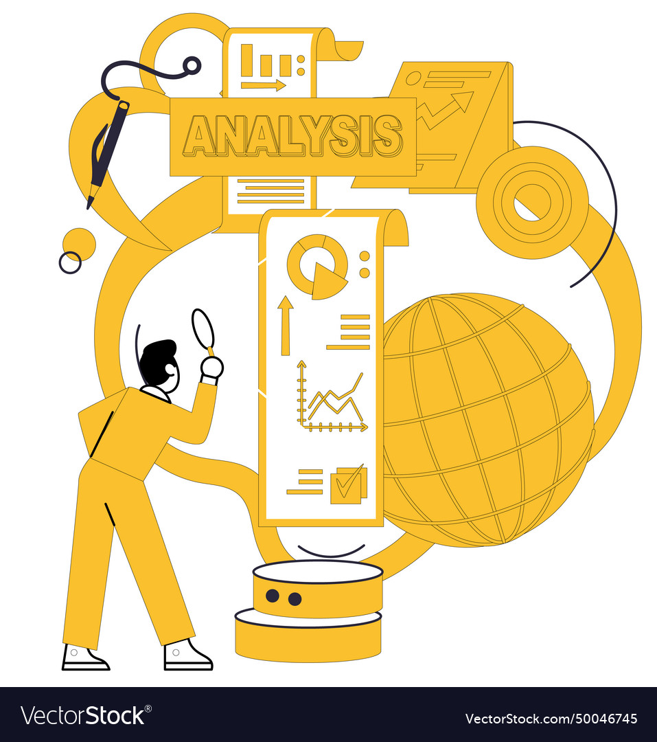 Data analytics research and marketing bloom when Vector Image