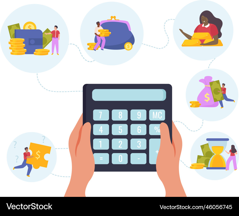 Financial diversification concept Royalty Free Vector Image