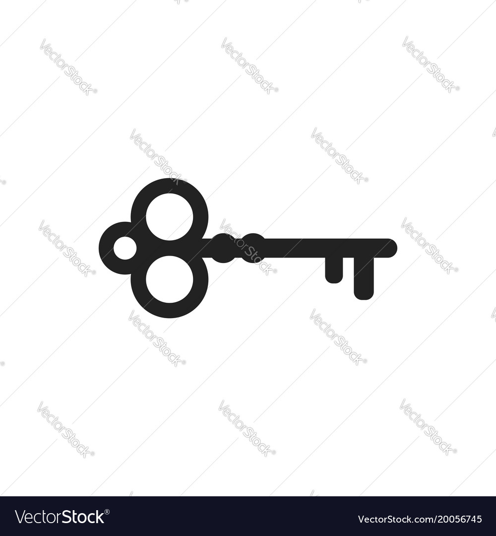 Key icon flat Royalty Free Vector Image - VectorStock