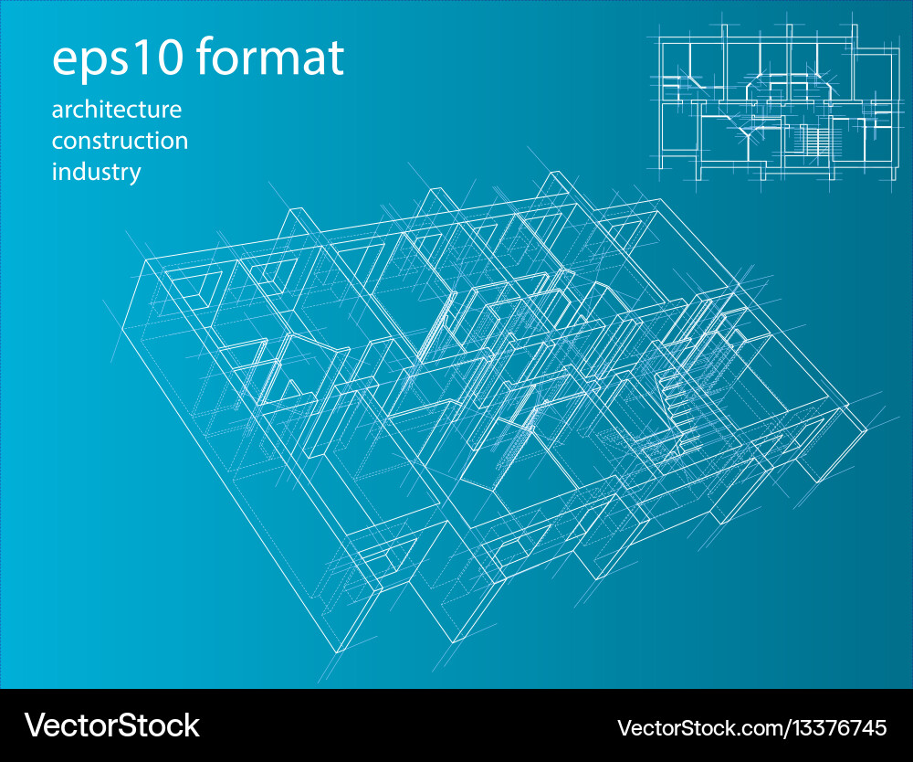 Model floor of apartment block Royalty Free Vector Image