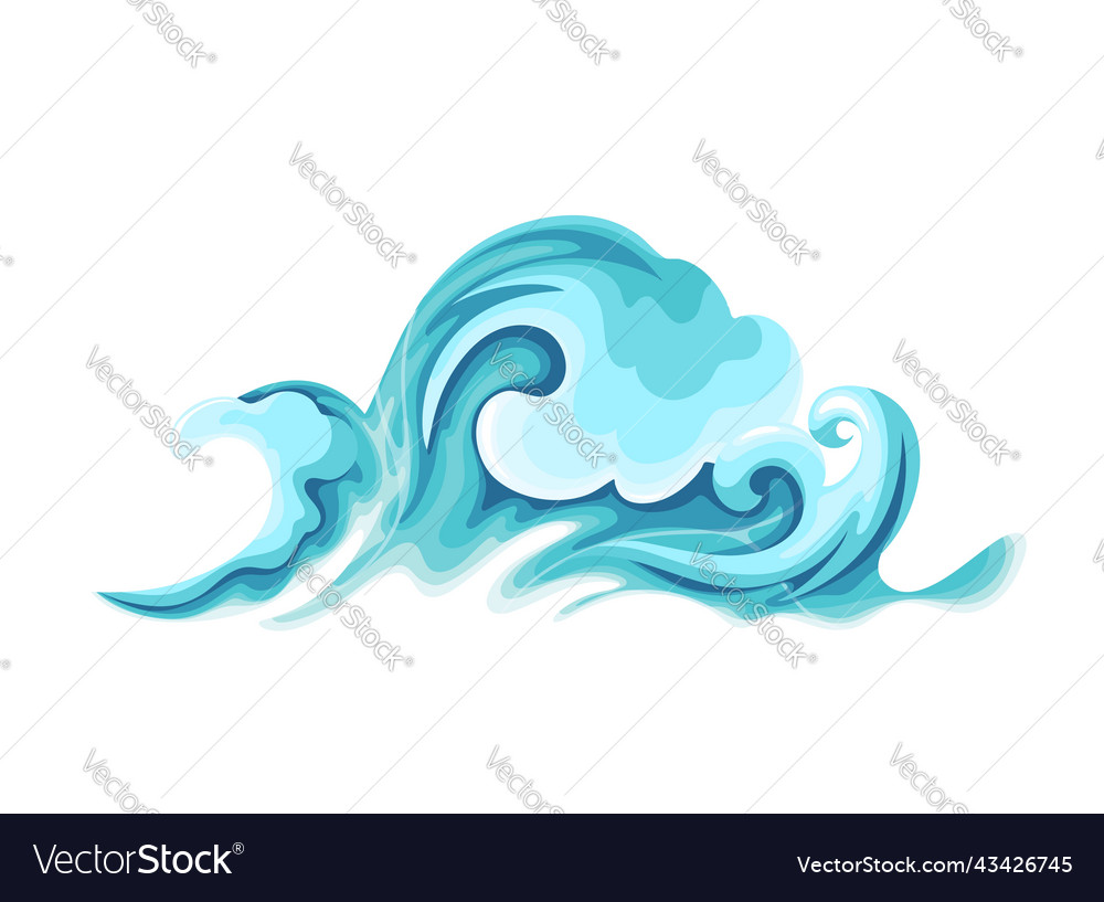 Ocean wave Royalty Free Vector Image - VectorStock