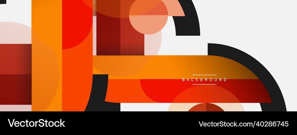 Round geometric shapes lines and circles Vector Image