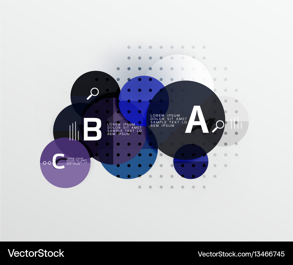 Round modern circle option infographic diagram Vector Image