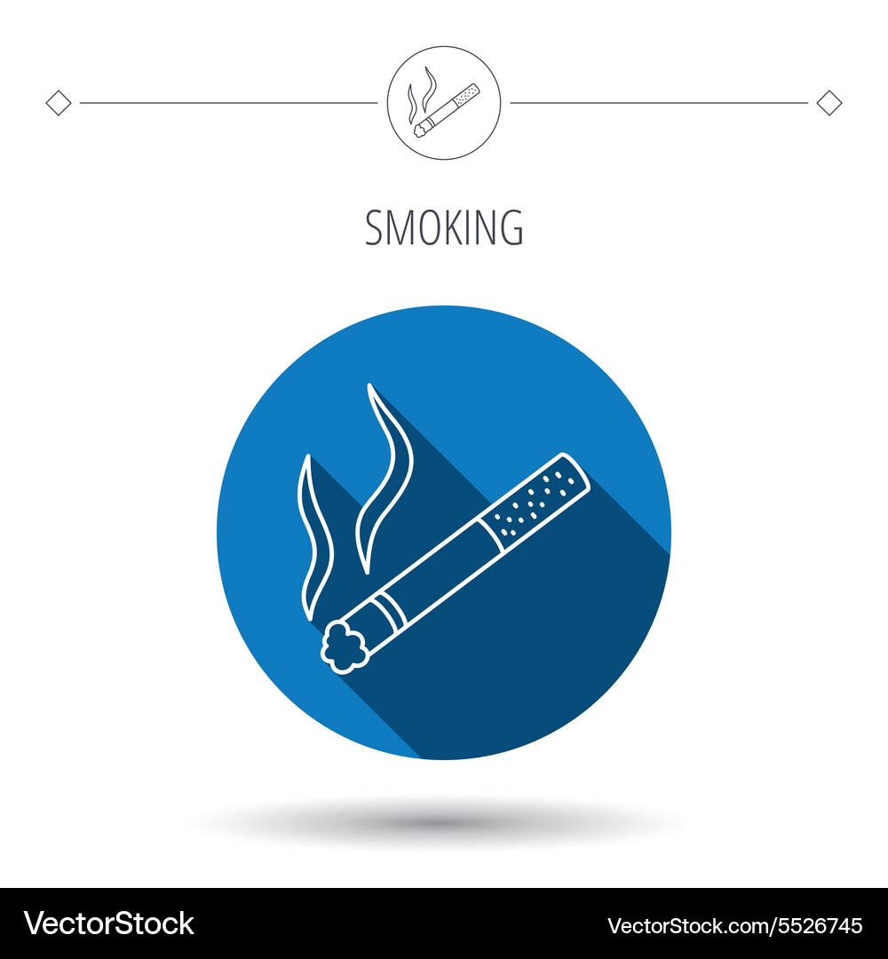 Smoking allowed icon yes smoke sign Royalty Free Vector