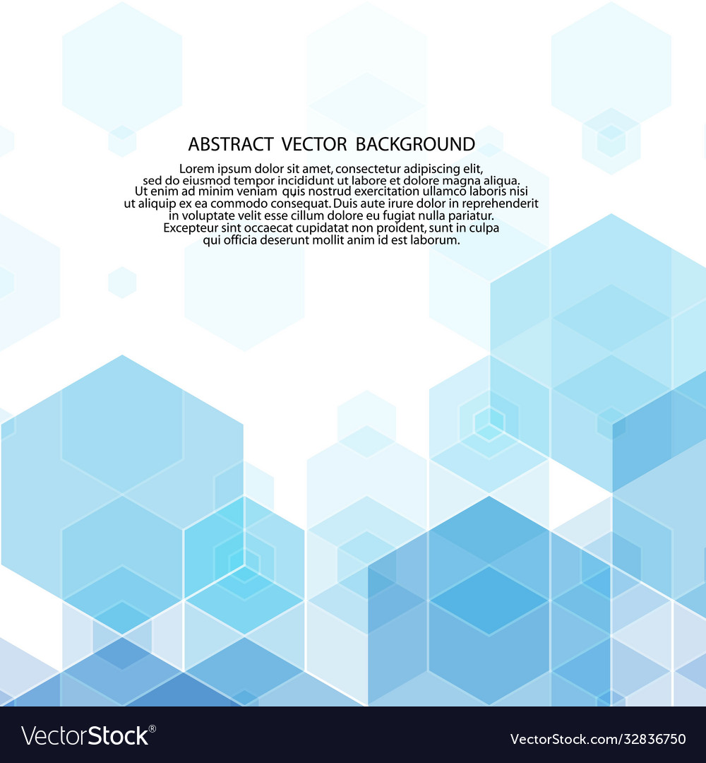Abstract geometric hexagon pattern blue Royalty Free Vector Abstract geometric hexagon pattern blue Royalty Free Vector