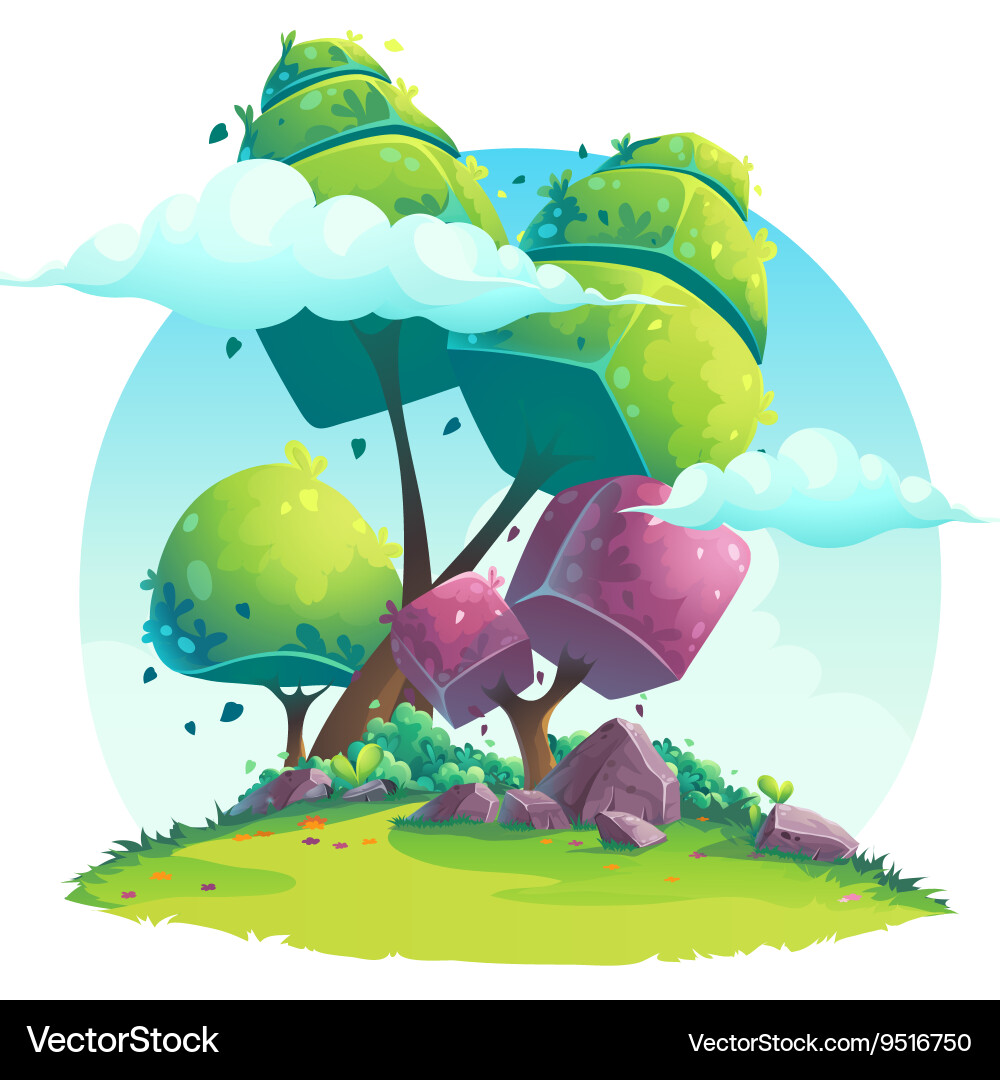 Background of abstract trees Royalty Free Vector Image