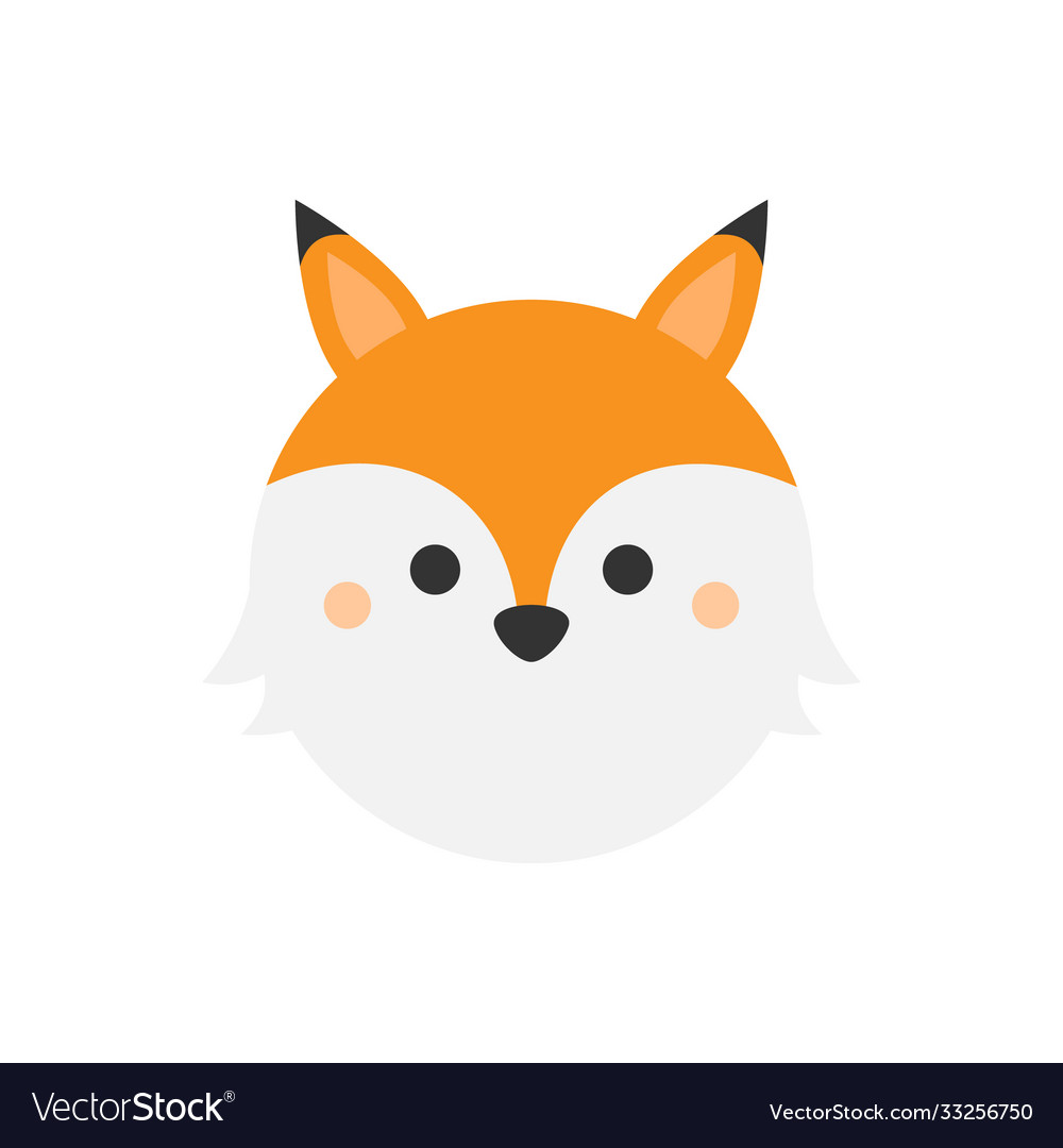 Fox round icon Royalty Free Vector Image - VectorStock