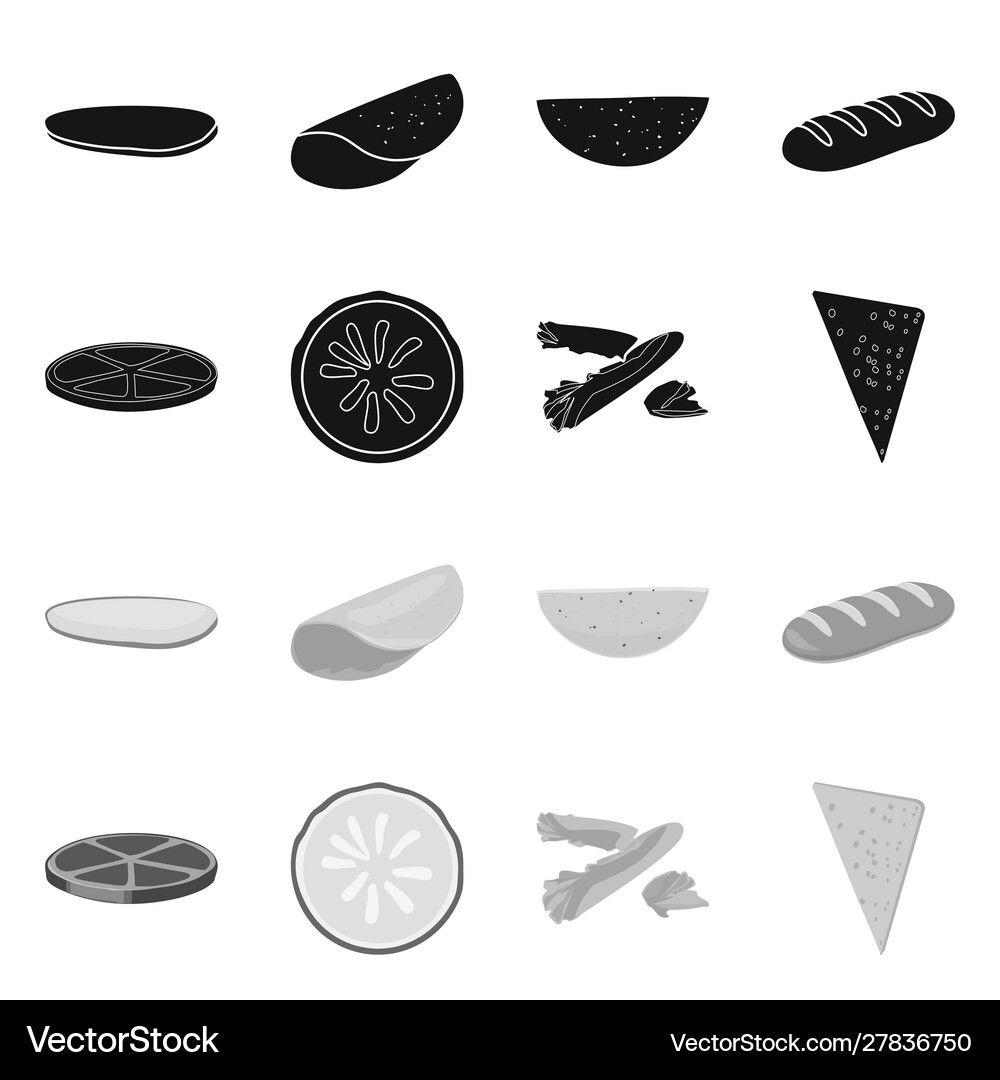 Isolated object cooking and dinner sign Royalty Free Vector