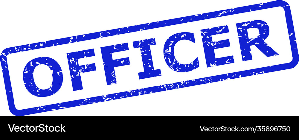 Officer watermark with unclean surface and rounded