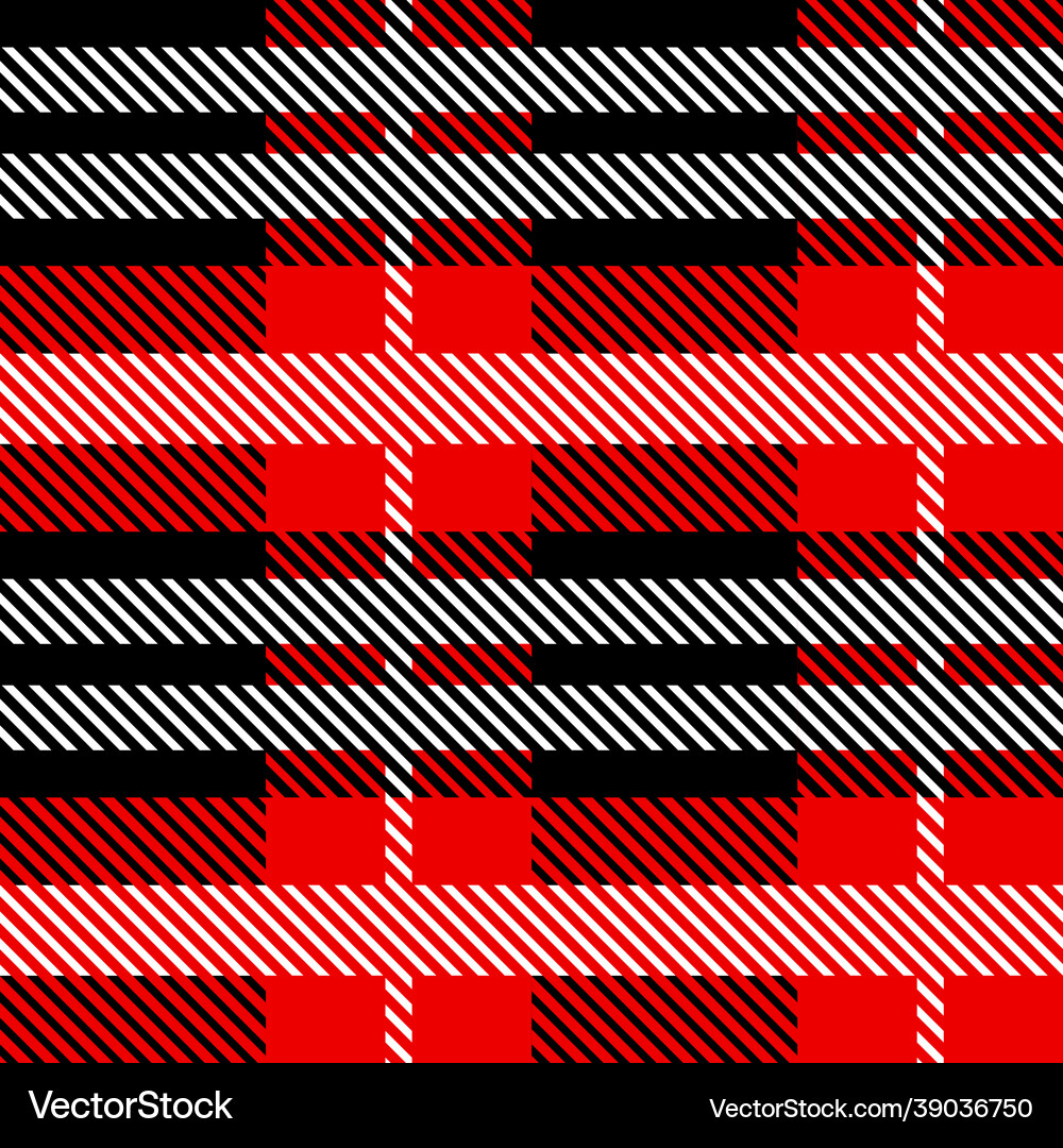 Red and black scotland textile seamless pattern Vector Image