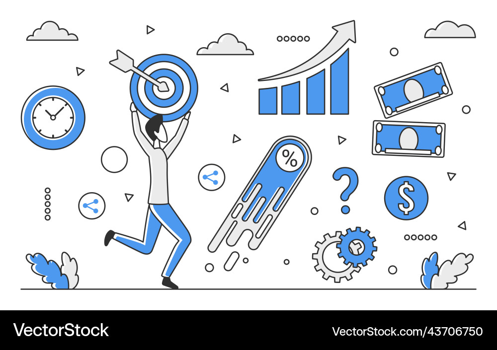 Stock market growth Royalty Free Vector Image - VectorStock