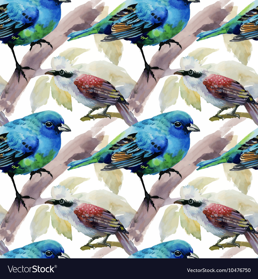 Watercolor hand drawn seamless pattern Royalty Free Vector