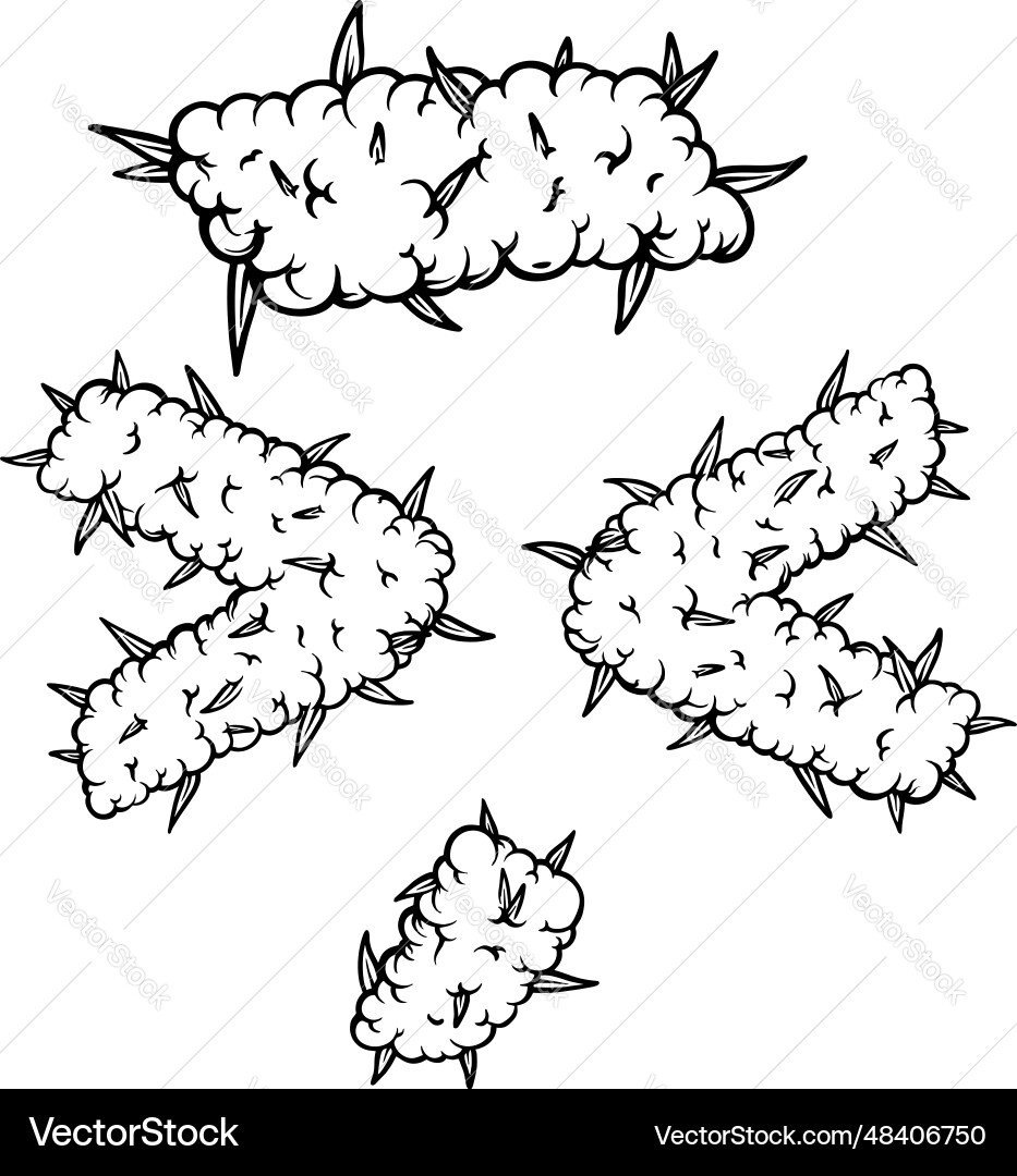 Weed bud leaf mark symbol subtle accent monochrome