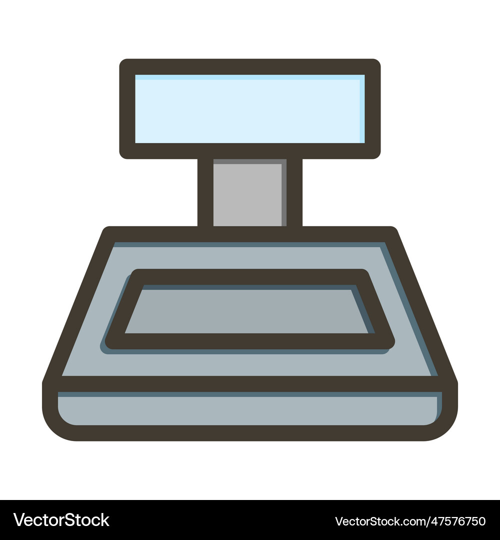 Weight scale thick line filled colors Royalty Free Vector