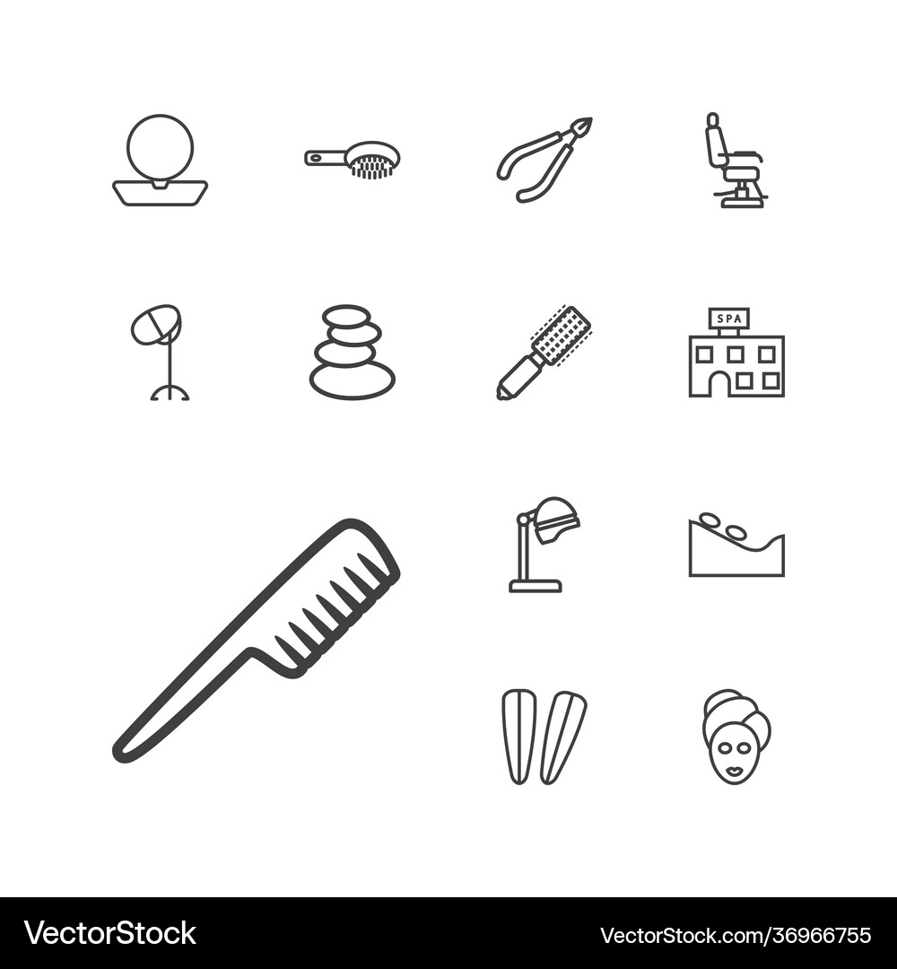 13 salon icons Royalty Free Vector Image - VectorStock