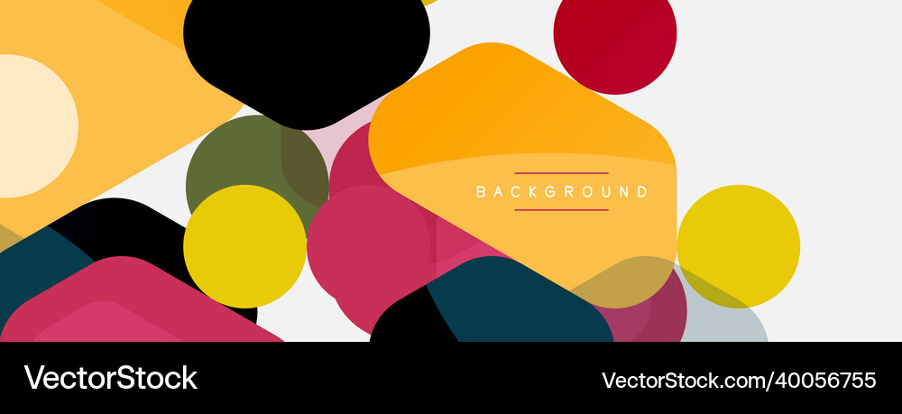 Abstract round geometric shapes and circles Vector Image