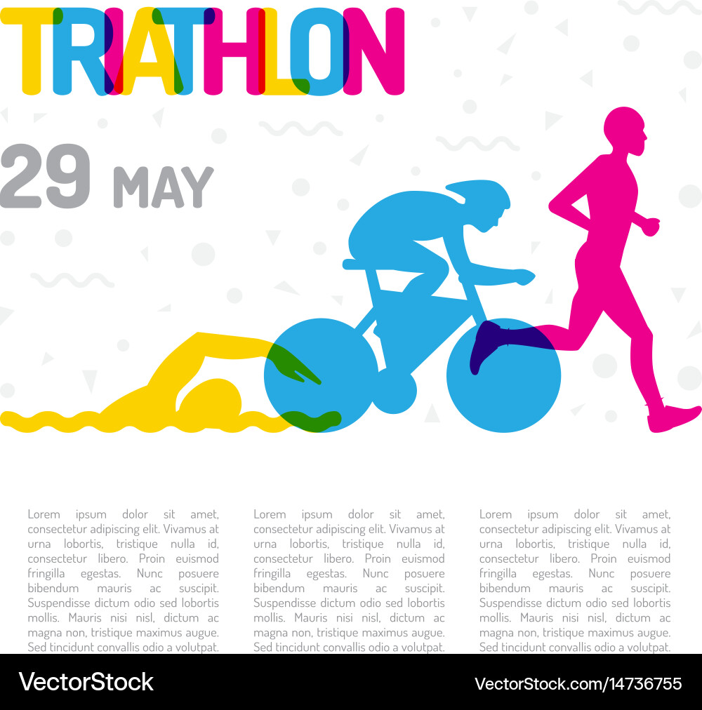 Banner sport triathlon Royalty Free Vector Image