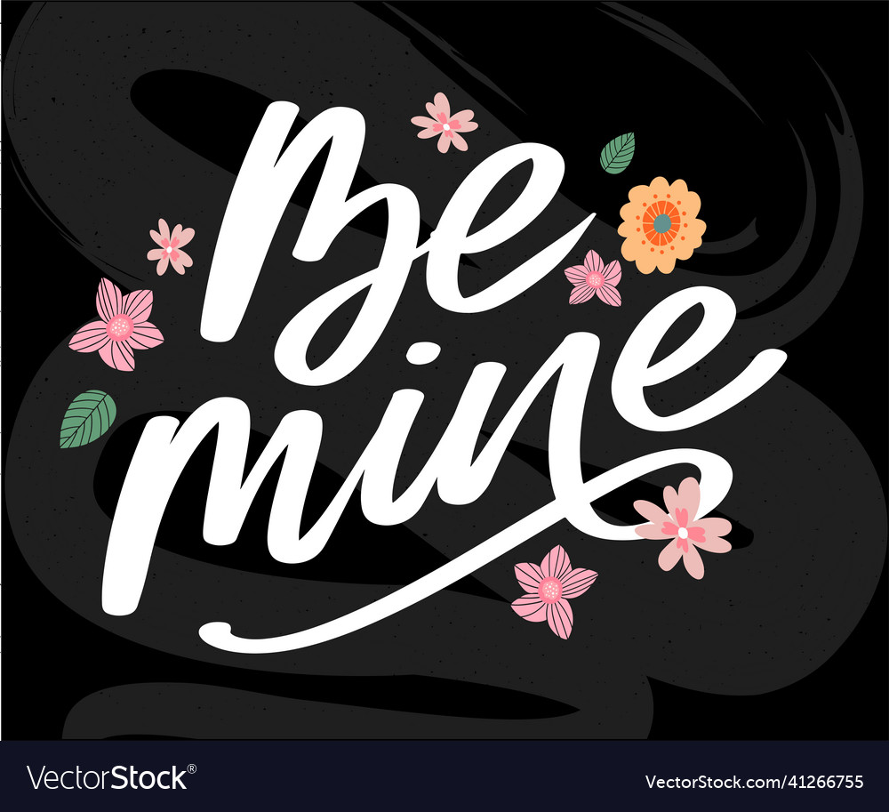 Be mine valentines day template for banner design Vector Image