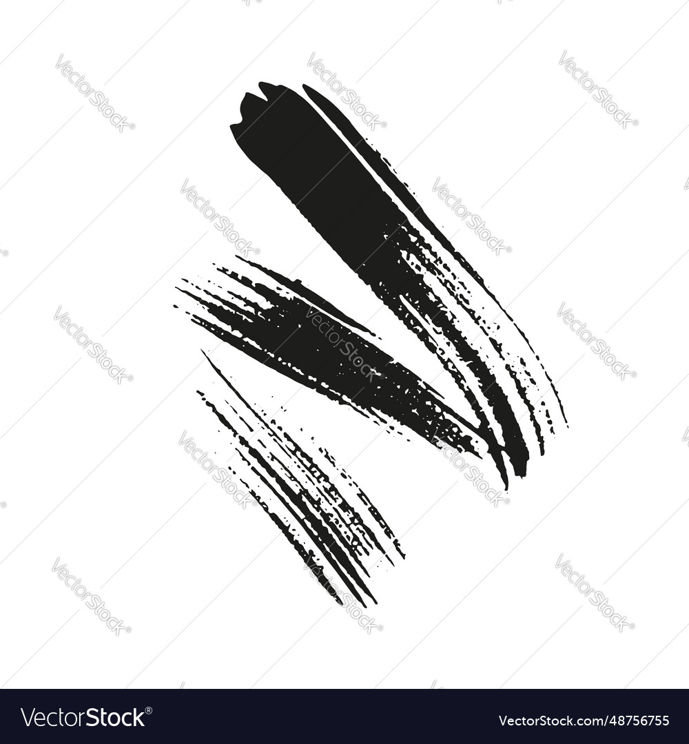Brushstroke curve splash ink paintbrush curved Vector Image