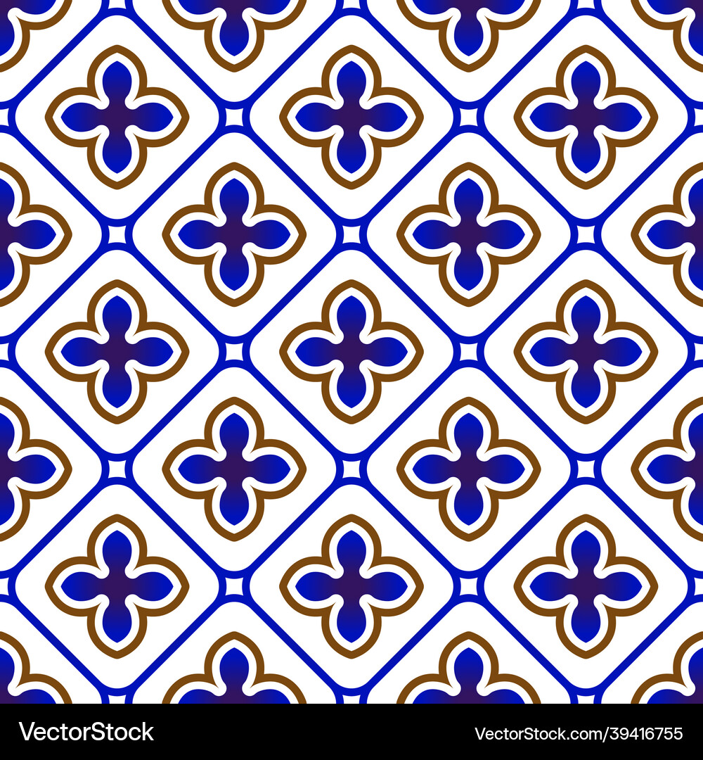 Cute ceramic pattern seamless Royalty Free Vector Image