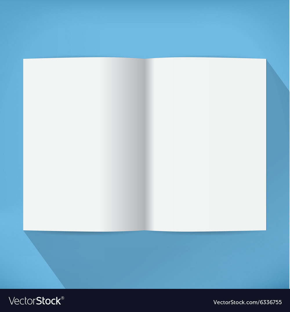 Empty opened book Royalty Free Vector Image - VectorStock