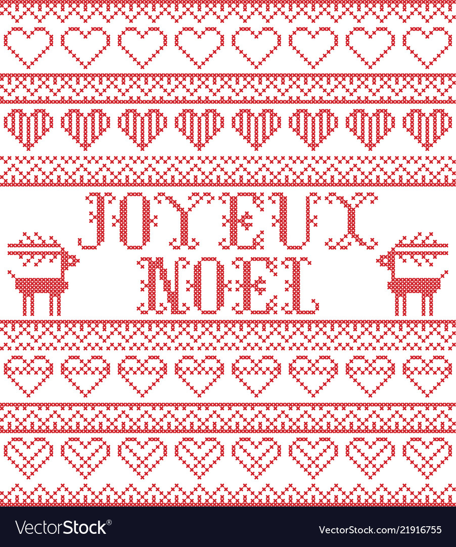 French merry christmas joyeux noel Royalty Free Vector Image