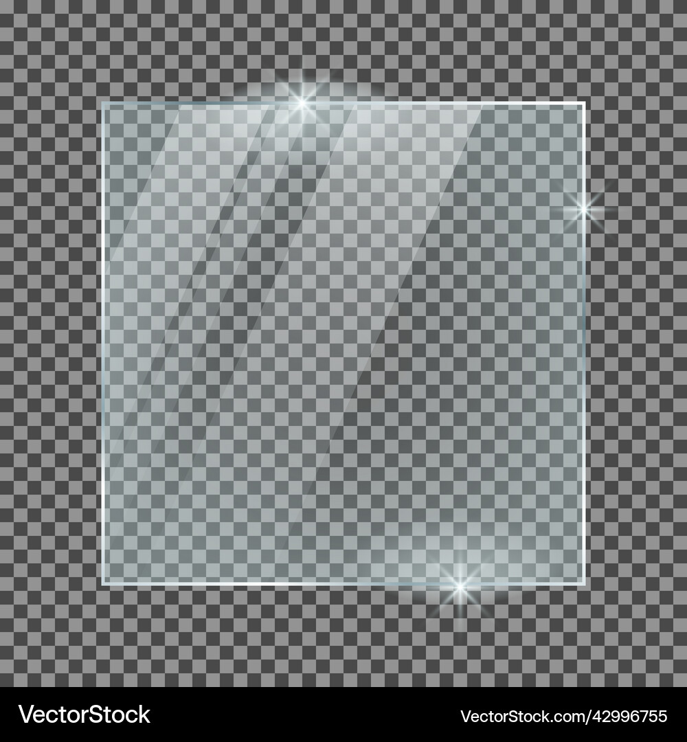 Glass plate isolated on a transparent background Vector Image