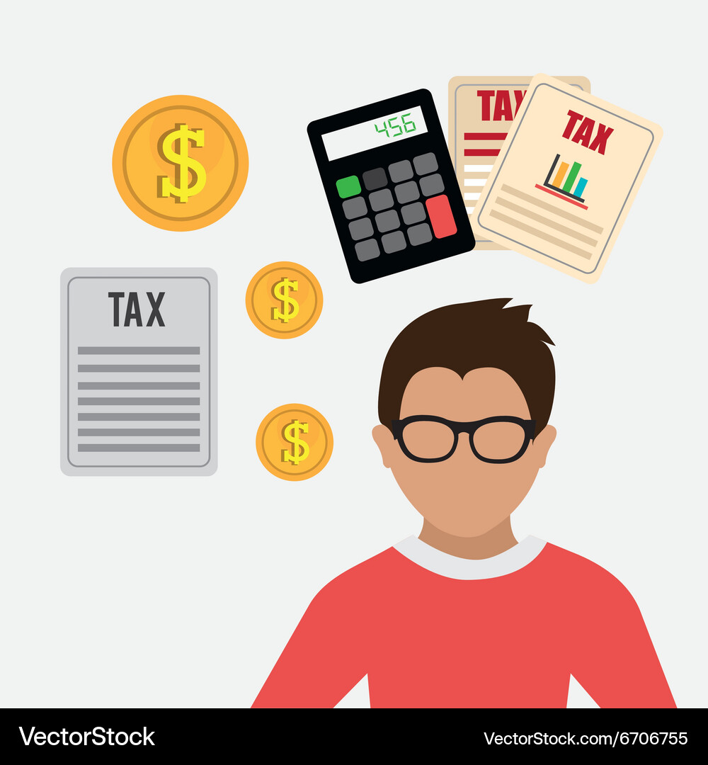 Government taxes payment Royalty Free Vector Image