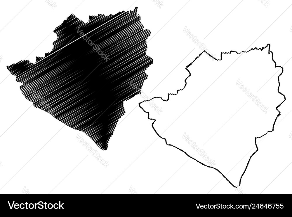 Kirkuk governorate map Royalty Free Vector Image