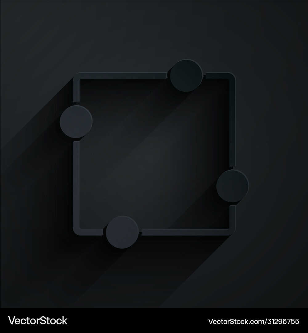 Paper cut electric circuit scheme icon isolated Vector Image