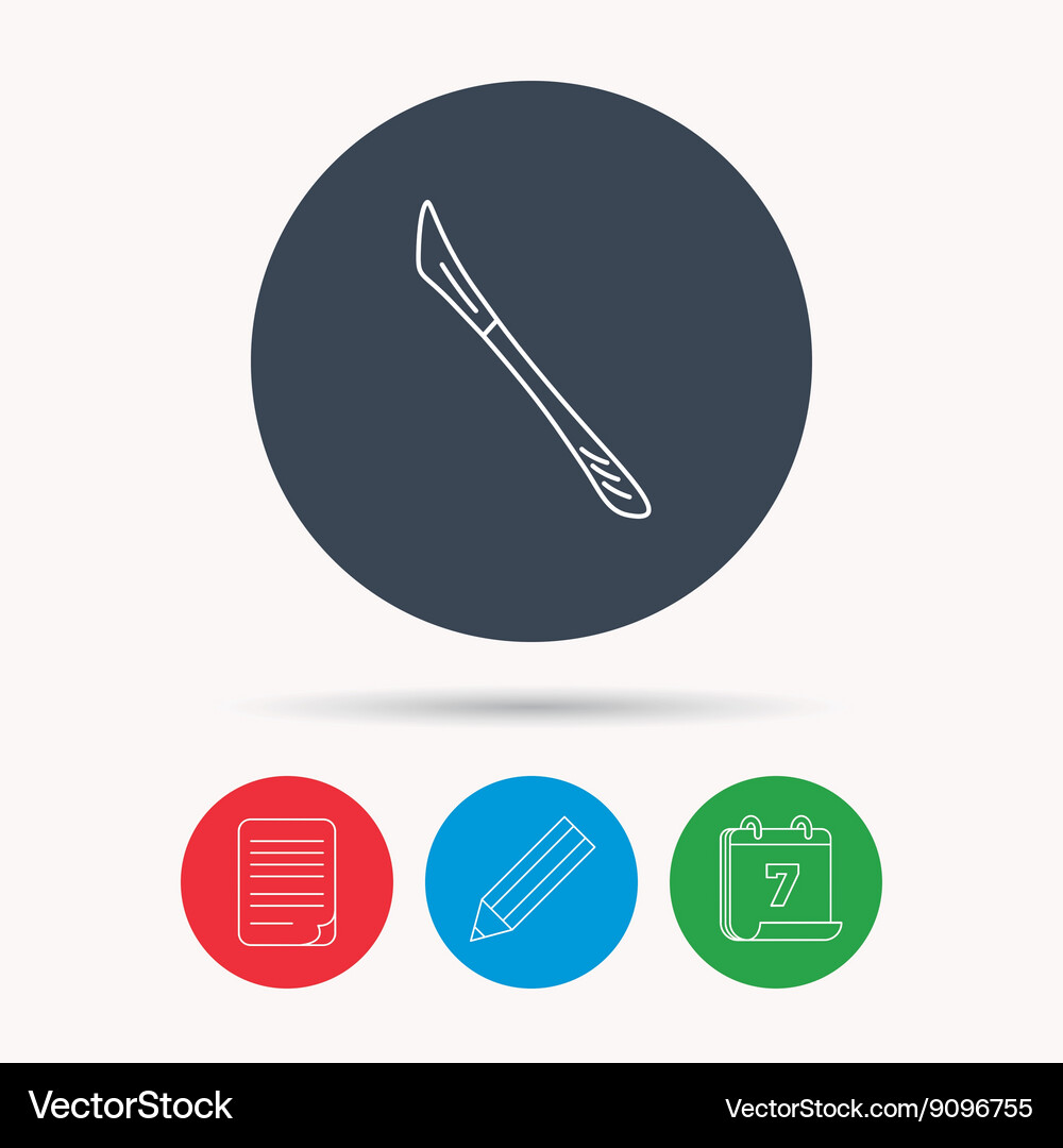 Scalpel icon surgeon tool sign Royalty Free Vector Image